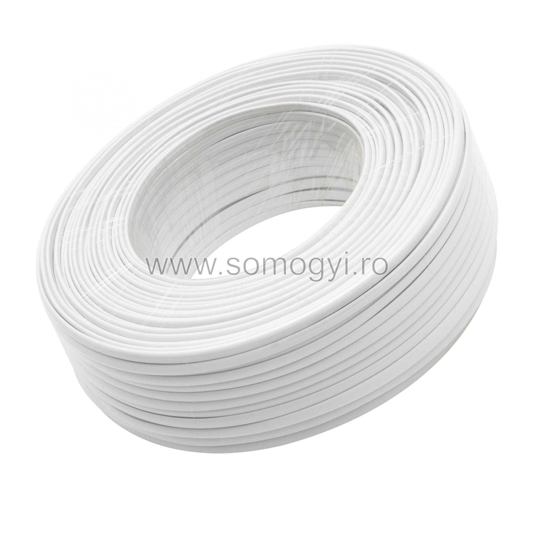Cablu telefon, 4 fire, plat, 100 m/rolă TK 1/WH | Somogyi Elektronic S.R.L.