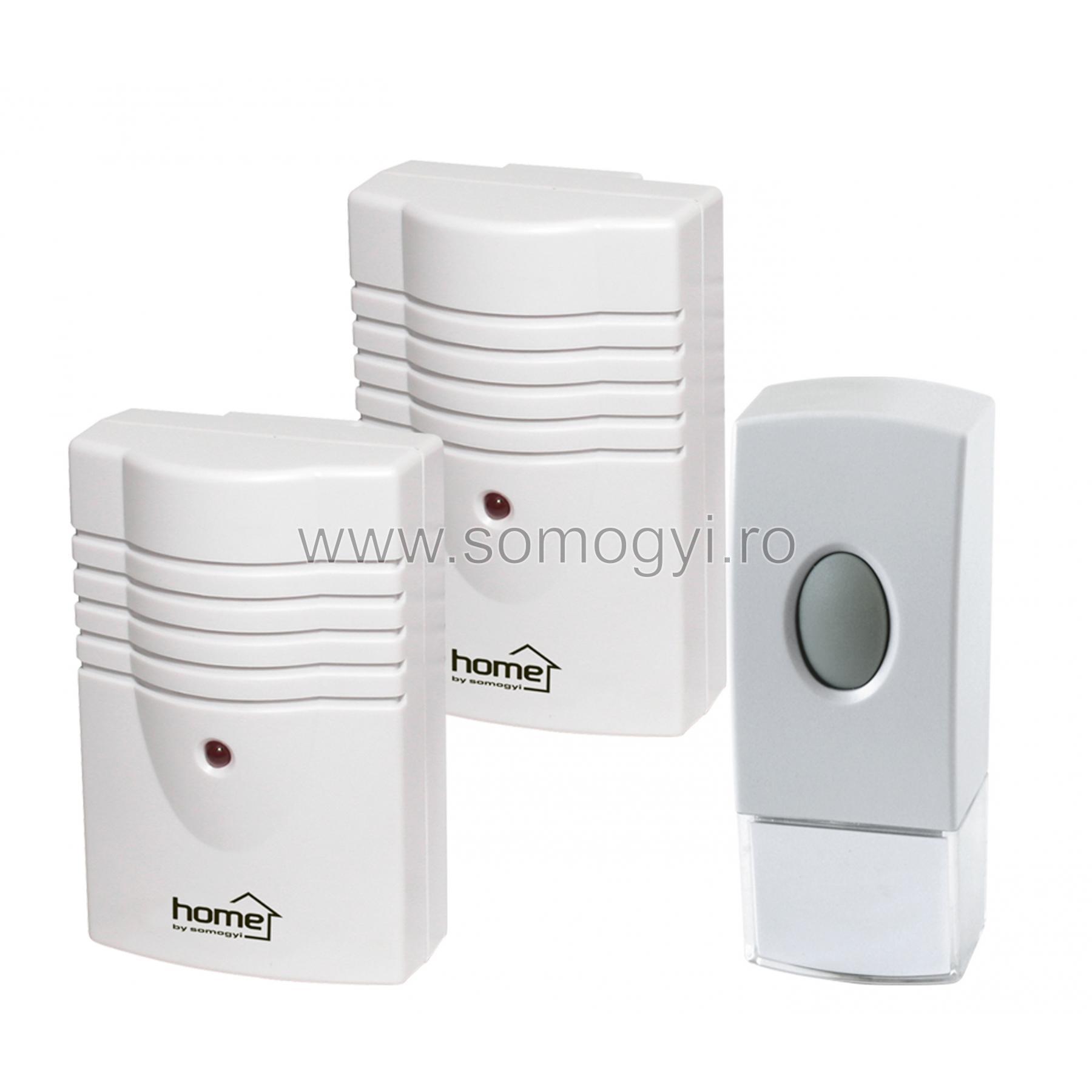 Sonerie fără fir cu 2 posturi interioare, 230V, 100 m DB 128 | Somogyi ...
