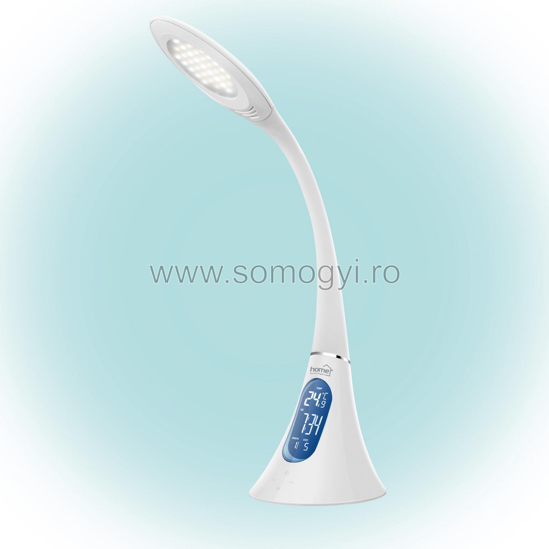 Lampă de birou cu LED-uri, ceas şi termometru, 230V LA 6 | Somogyi ...