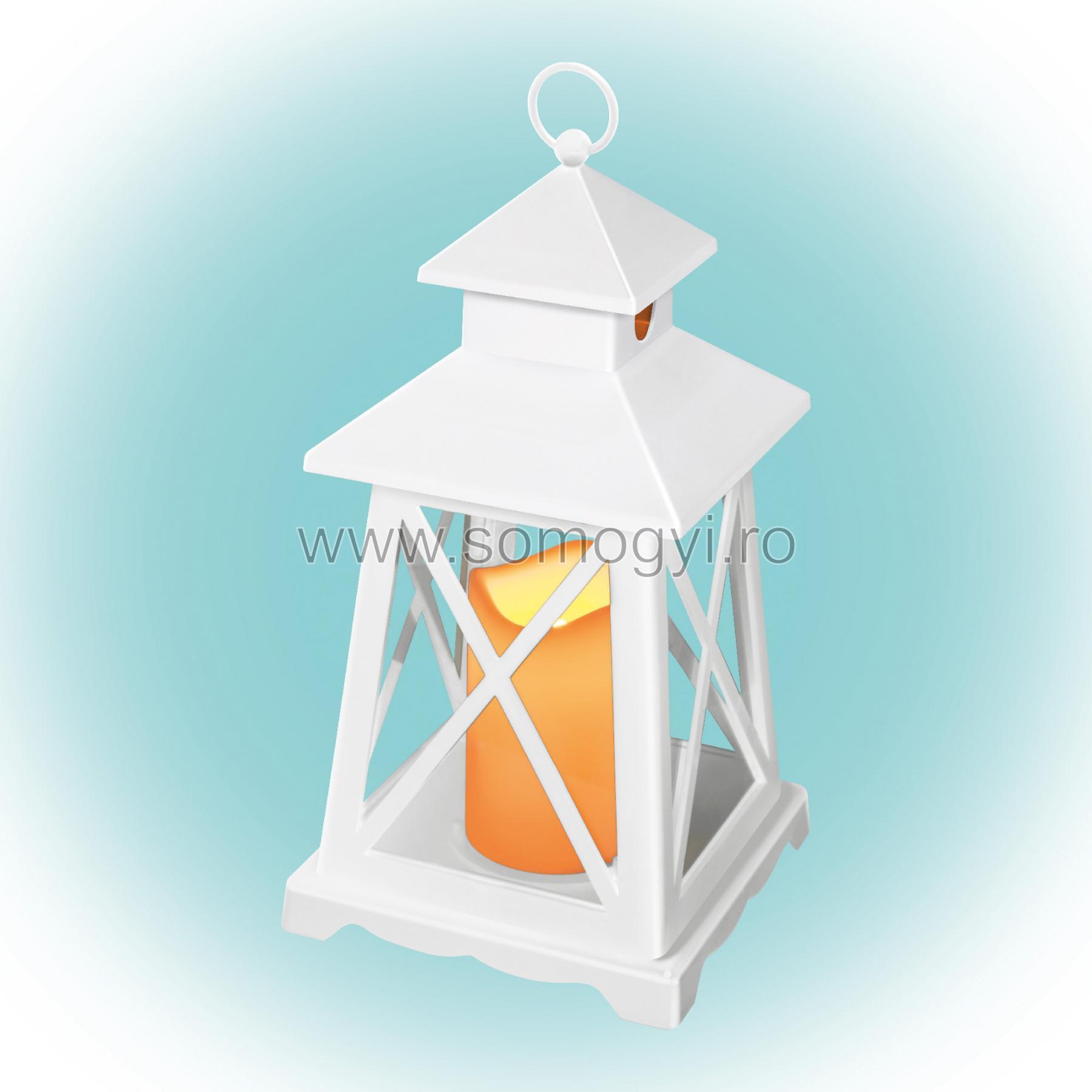 Felinar, lumânare cu LED, alb, 1 buc LED portocaliu LTN 3/WH | Somogyi ...