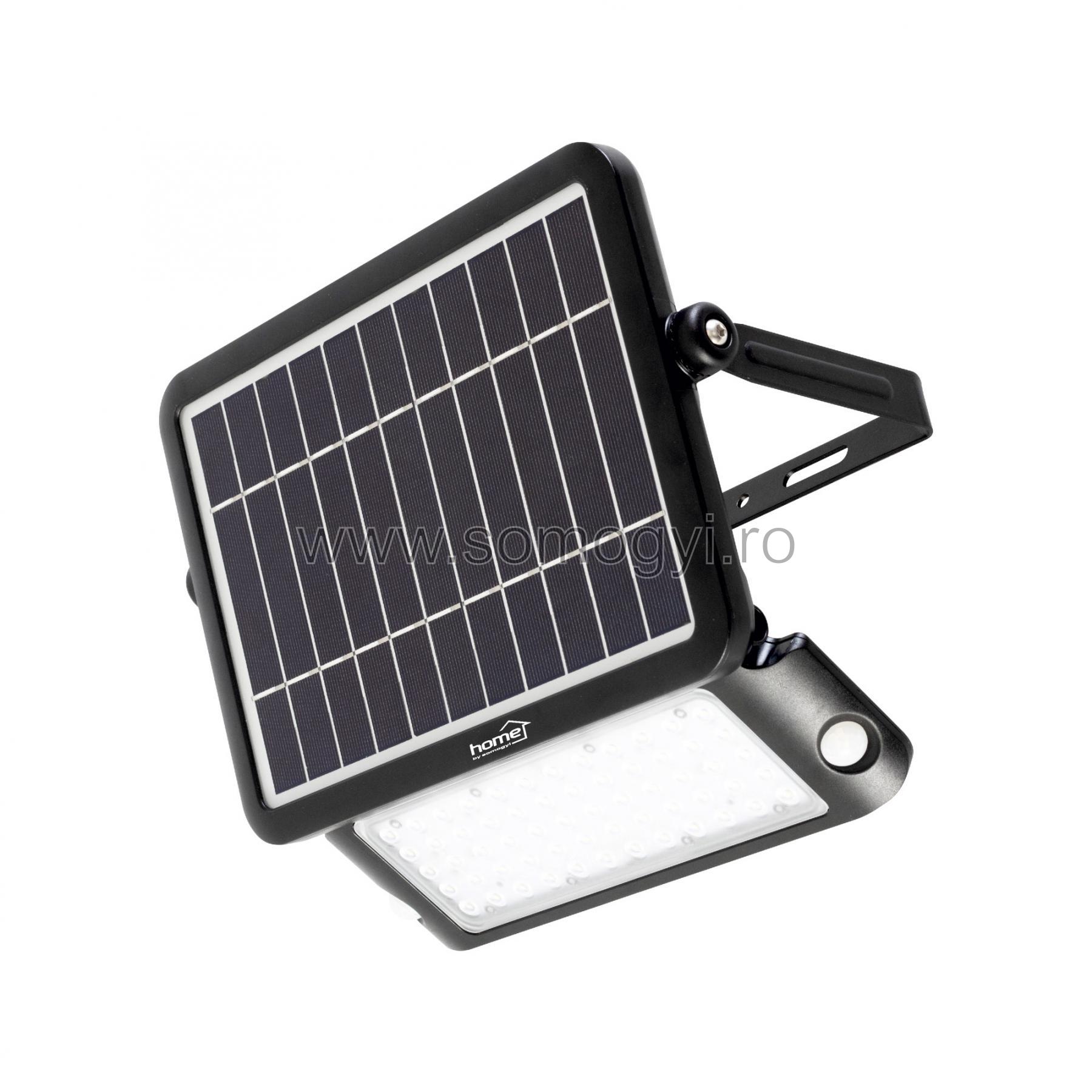Reflector LED cu panou solar, cu senzor de miscare, 10 W 1000 LM FLP ...